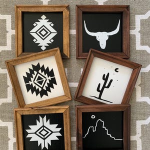 Western Elements Mini Sign Collection | Minimalist Western Art Boho ...