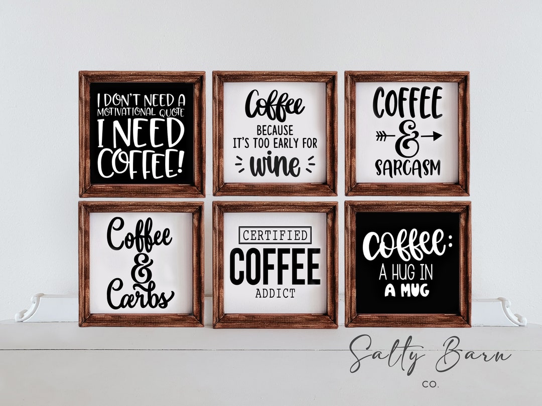 Coffee Lovers Gifts Coffee Signs Coffee Sign Kitchen Decor Coffee Bar ...