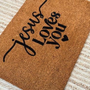 Jesus Loves You Doormat | Religious Gift Wedding Gift for Home Decor ...