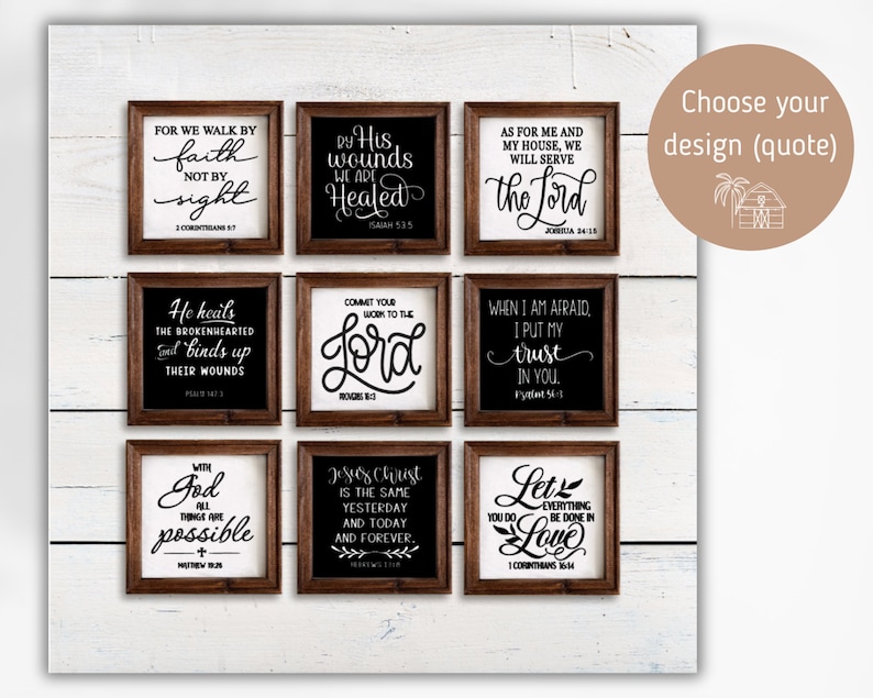 Bible Verse Mini Sign Collection | Christian Bible Verse Wall Art ...