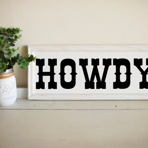 Howdy Sign for Home Decor Western Wall Decor Western Decor Farmhouse ...