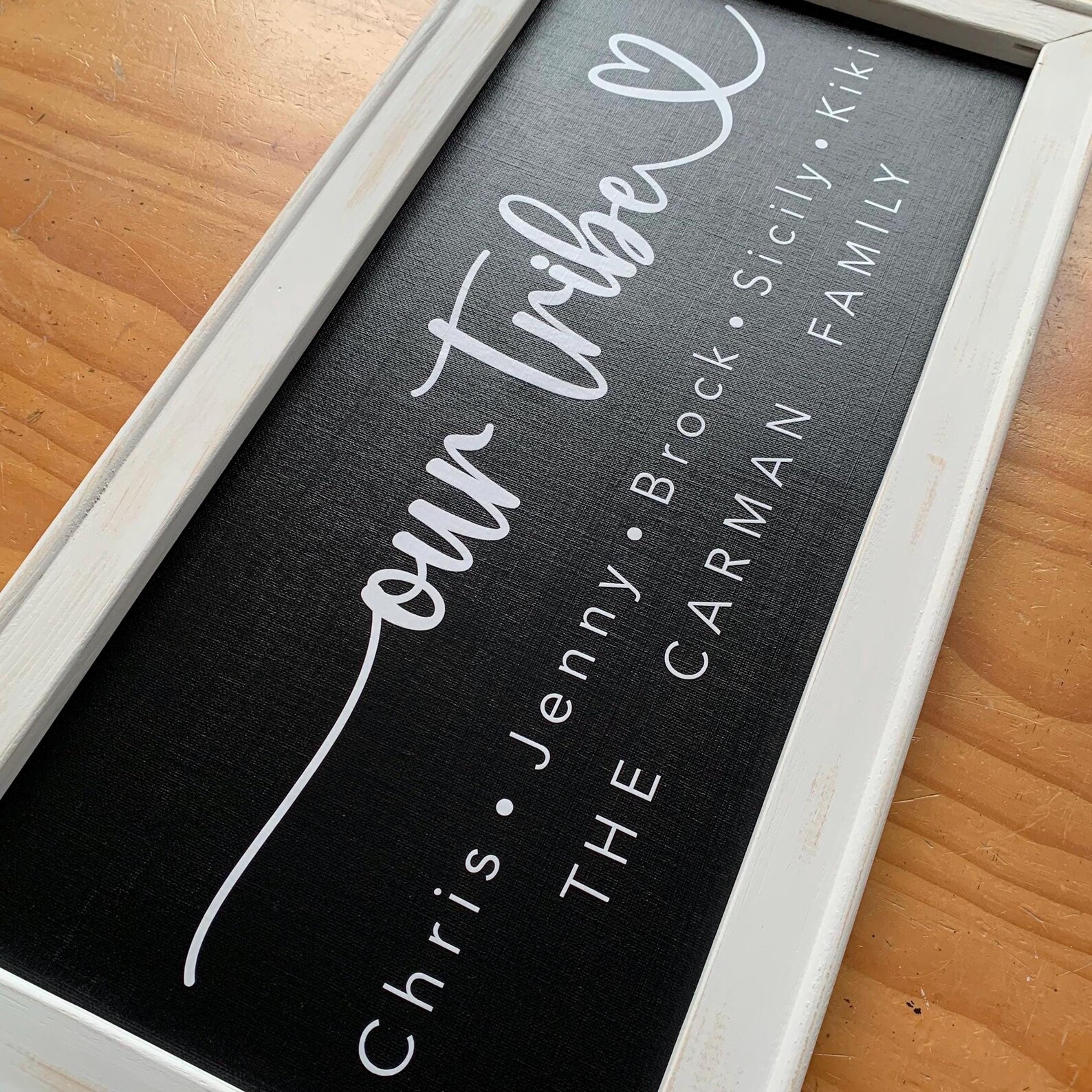 Our Tribe Sign | Family Sign With Names Family Last Name Sign Family ...