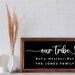 Our Tribe Sign | Family Sign With Names Family Last Name Sign Family ...