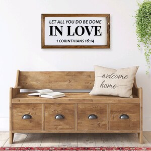 Let All That You Do Be Done in Love Sign | Religious Gift Wedding ...