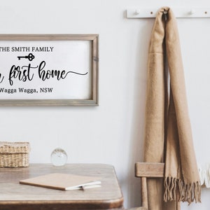 Our First Home Sign| New Home Gift for Couple Personalized New Home ...