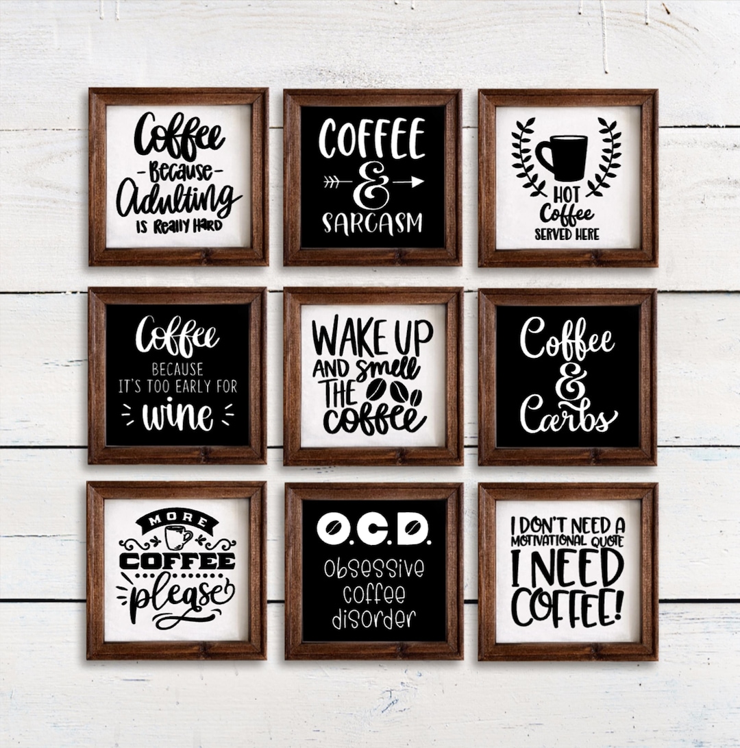 Coffee Signs for Coffee Bar Decor Coffee Lover Gift Kitchen Signs for ...