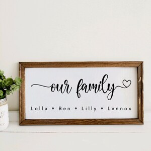 Personalized Our Family Sign | Personalized Gift for Family Sign Custom ...