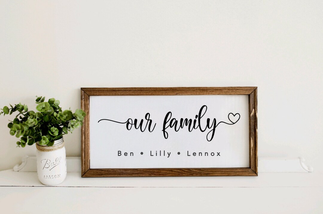 Personalized Our Family Sign | Personalized Gift for Family Sign Custom ...