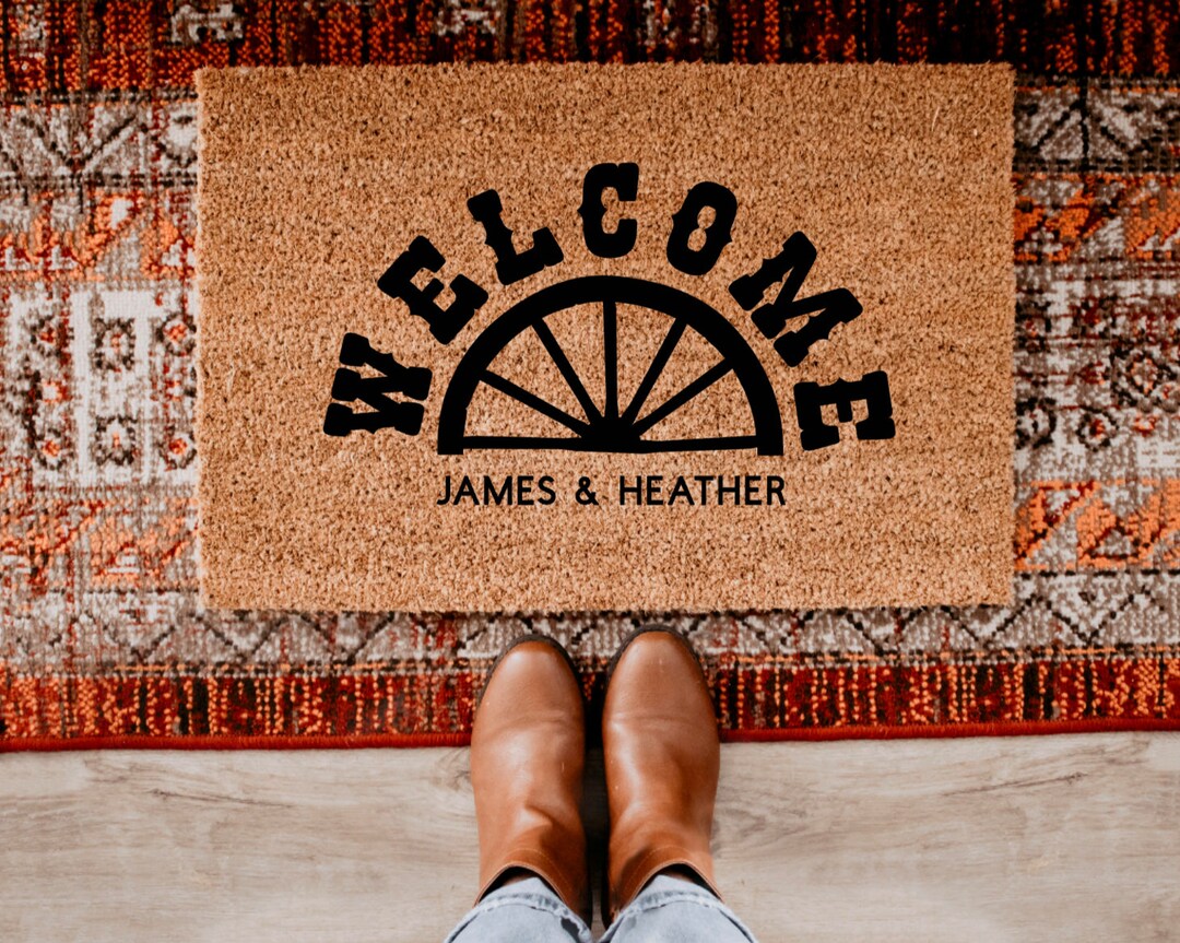 Custom Welcome Mat Western Decor Farmhouse Decorations New Home Gift ...
