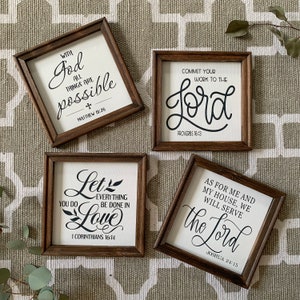 Bible Verse Mini Sign Collection | Christian Bible Verse Wall Art ...