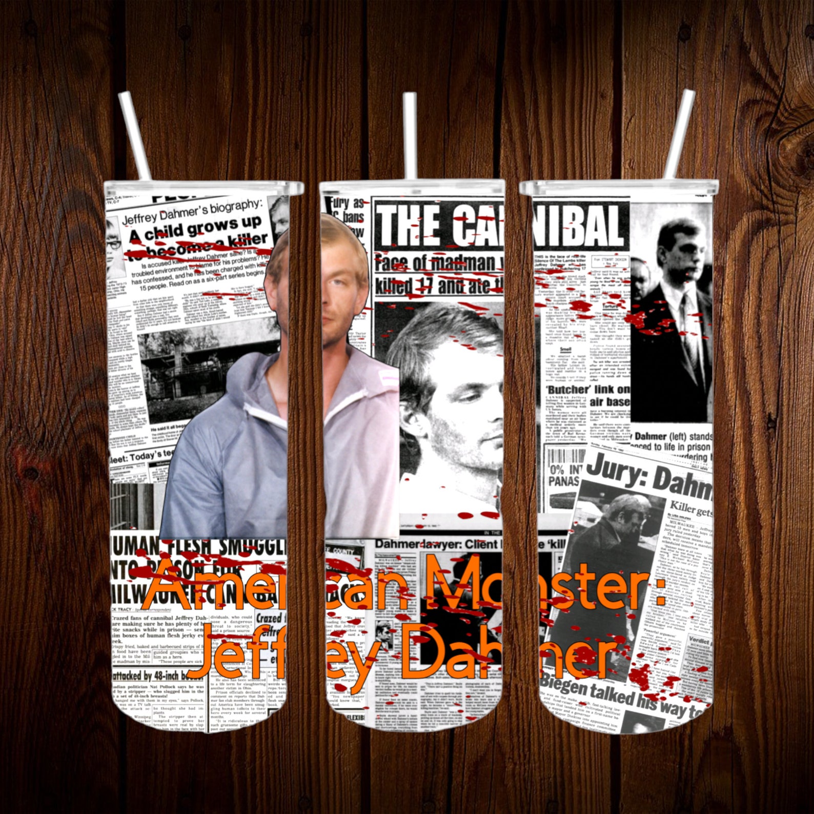 Jeffrey Dahmer Wrap 20 Oz Tumbler PNG Instant Download Sublimation ...