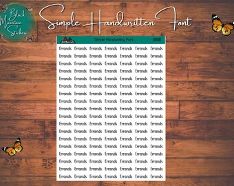 Errands Script Stickers - Etsy