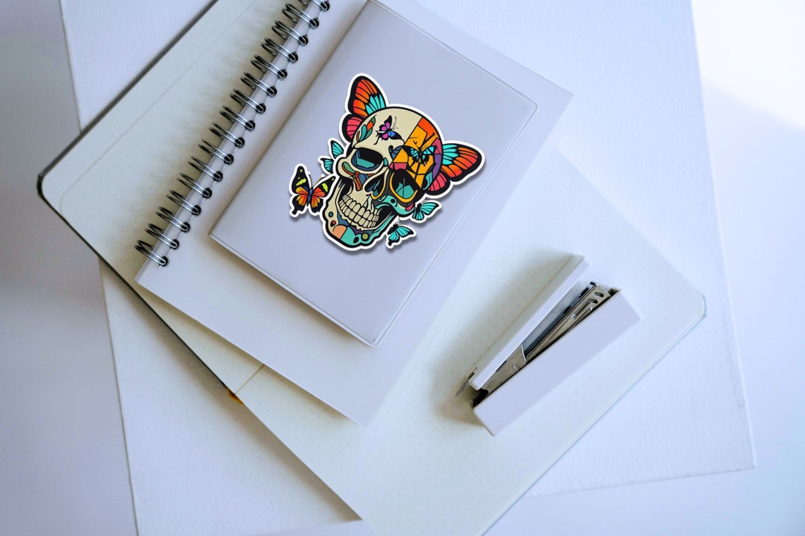 SKULL STICKERS, Transparent Background, High Res, Clipart, Digital PNG ...