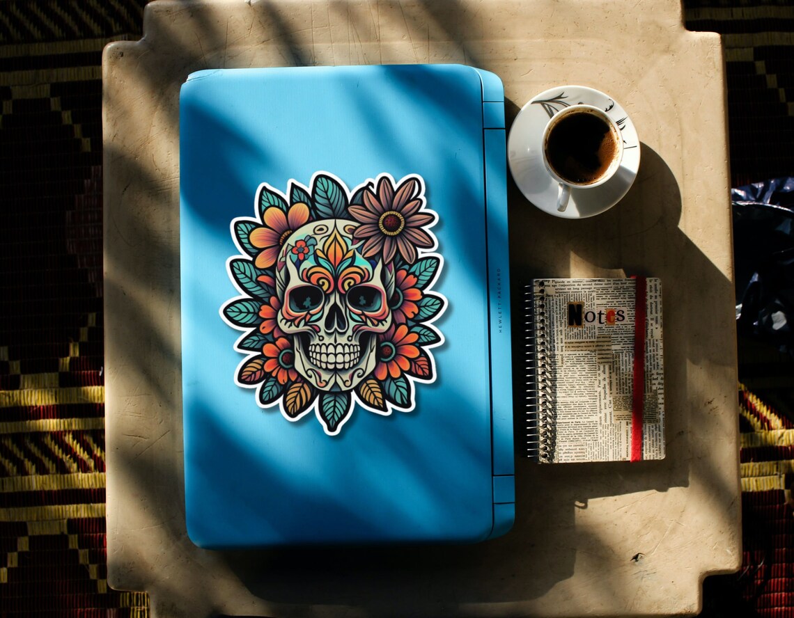 SKULL STICKERS, Transparent Background, High Res, Clipart, Digital PNG ...