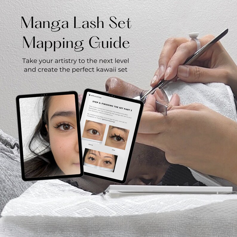 Manga, Anime, Manhua Lash Set Mapping Guide E-book Lash Manual Wispy ...