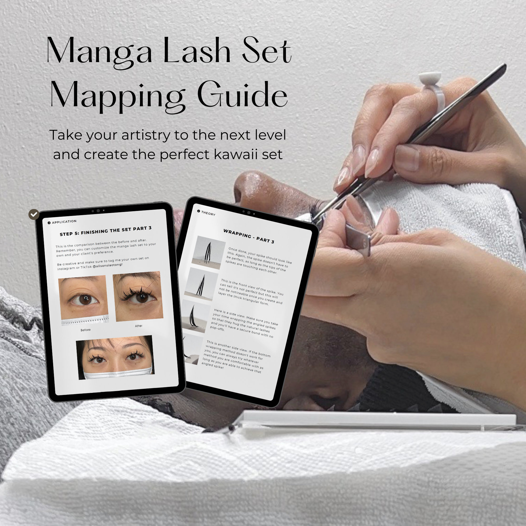 Manga, Anime, Manhua Lash Set Mapping Guide E-book Lash Manual Wispy ...