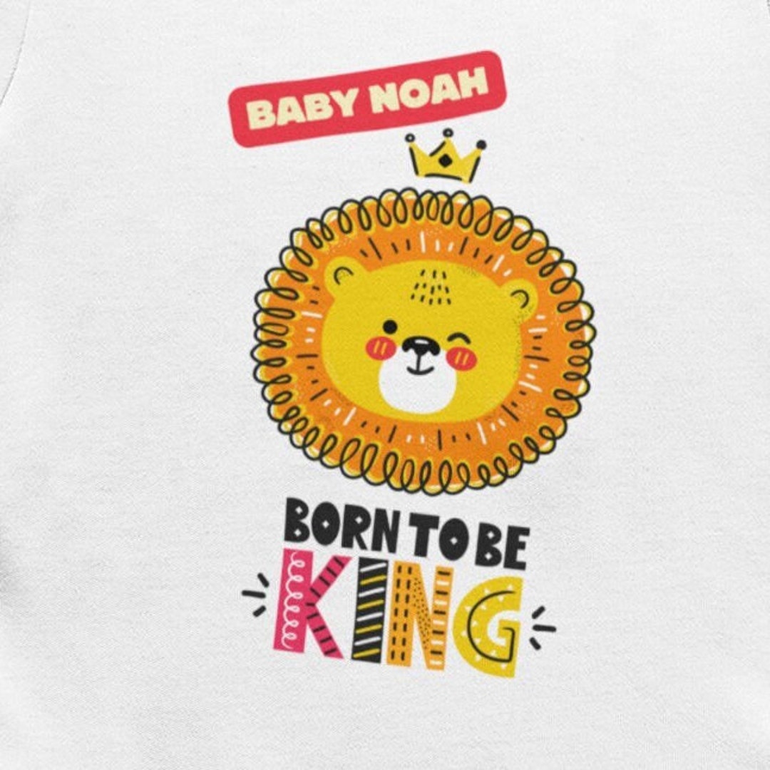 Born to Be a King Personalized Newborn Baby Onesie - Born to Be a King ...
