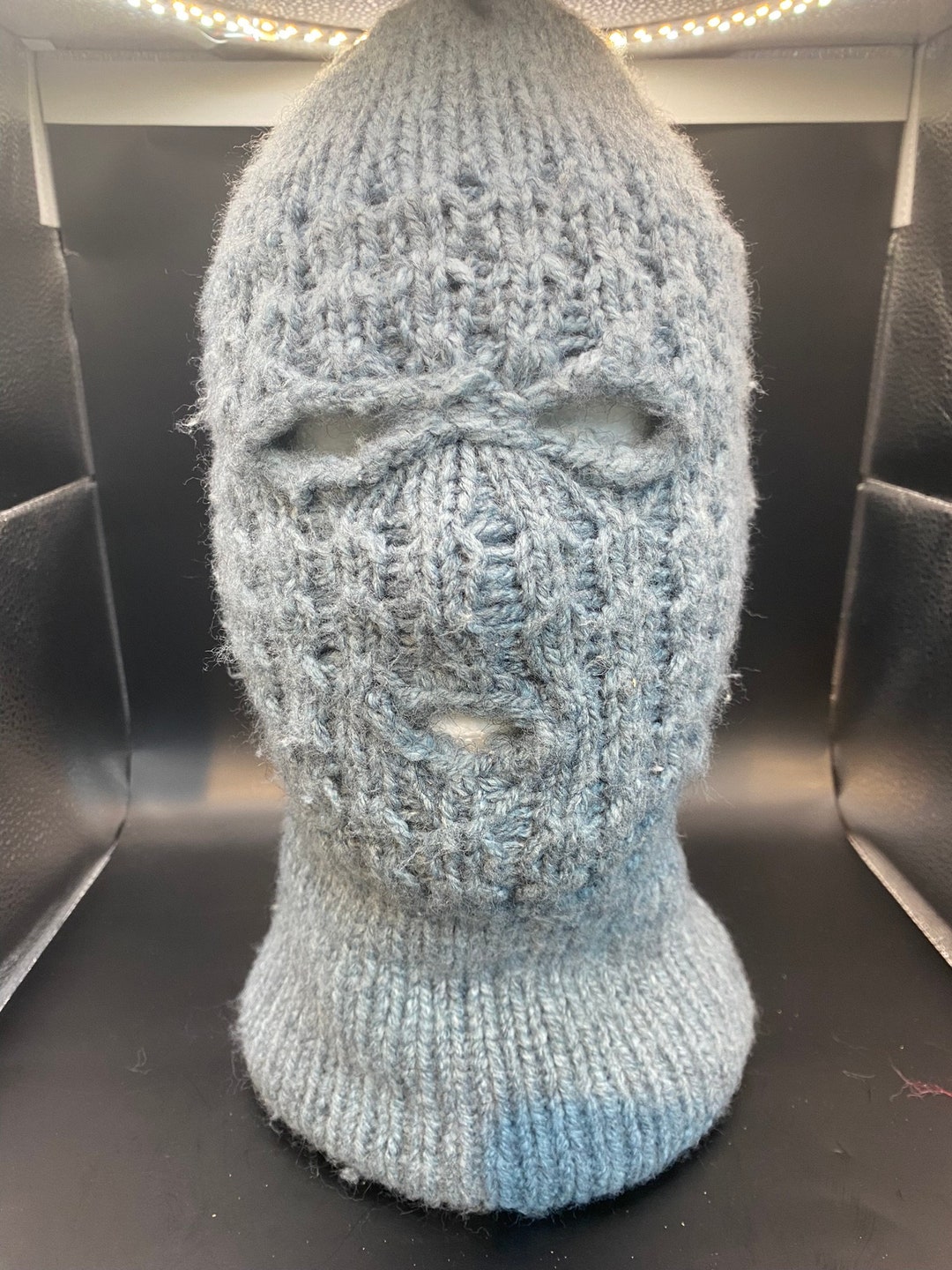 Blue Gray 3 Hole Double Layer Balaclava Ski Mask - Etsy