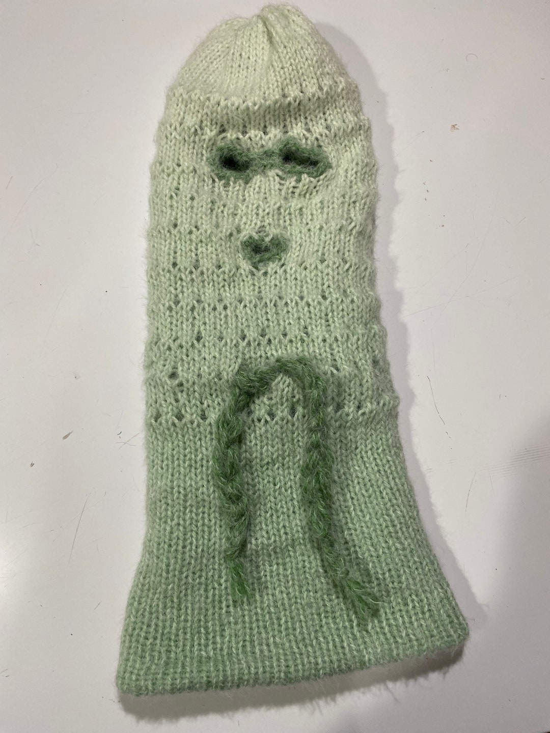 Balaclava/ski Mask Green Hombre Double Layer 3 Hole With Long Neck ...