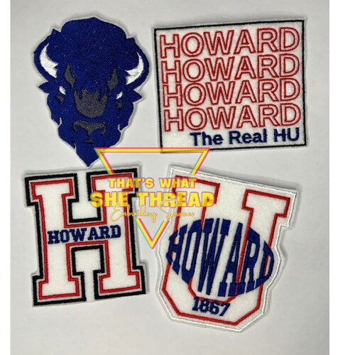 Howard University HU HBCU Sew on Patch Embroidered Bundle - Etsy