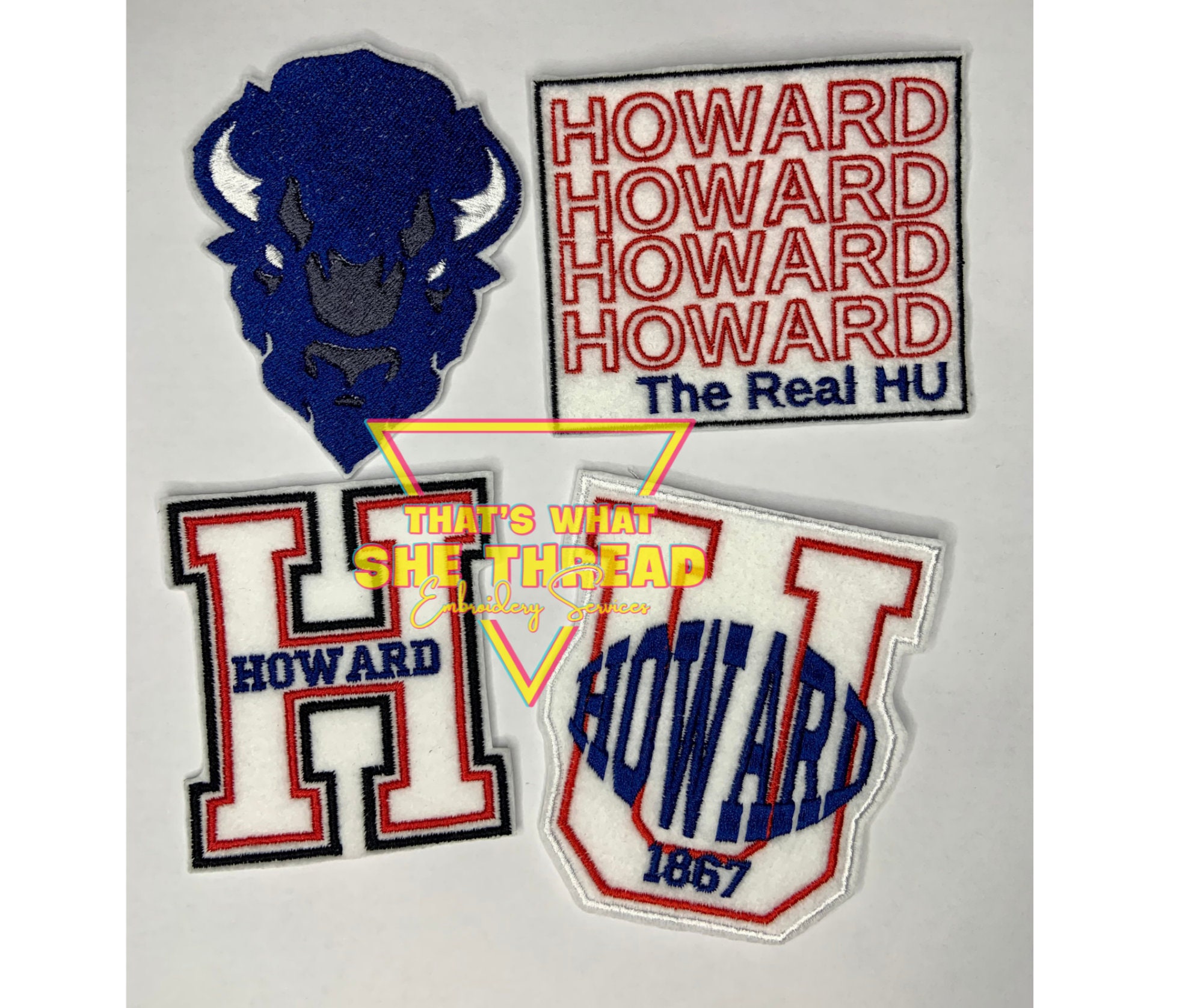 Howard University HU HBCU Sew on Patch Embroidered Bundle - Etsy