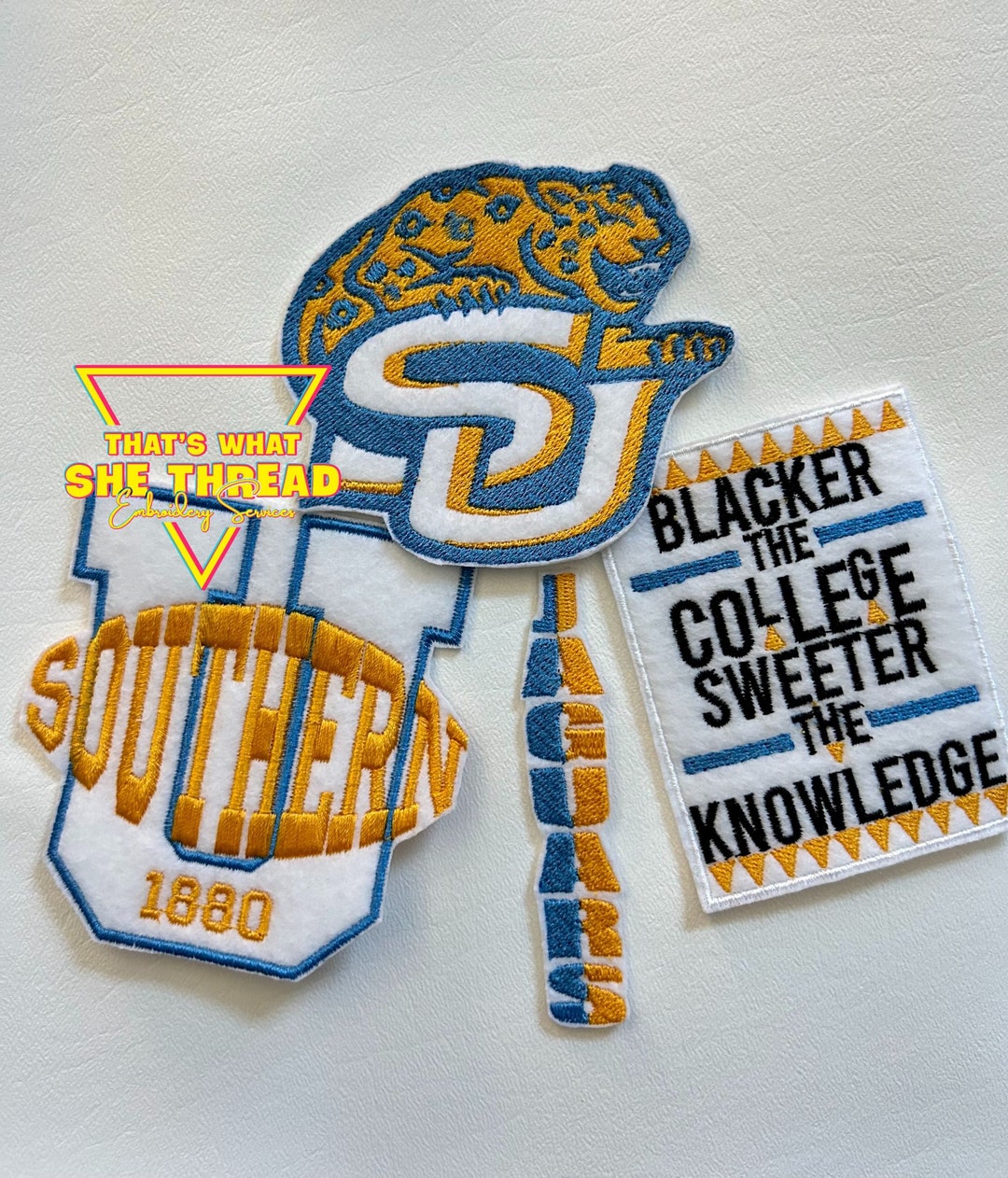 Southern University Embroider Patch BUNDLE, Hbcu Future Alum, Jaguars ...