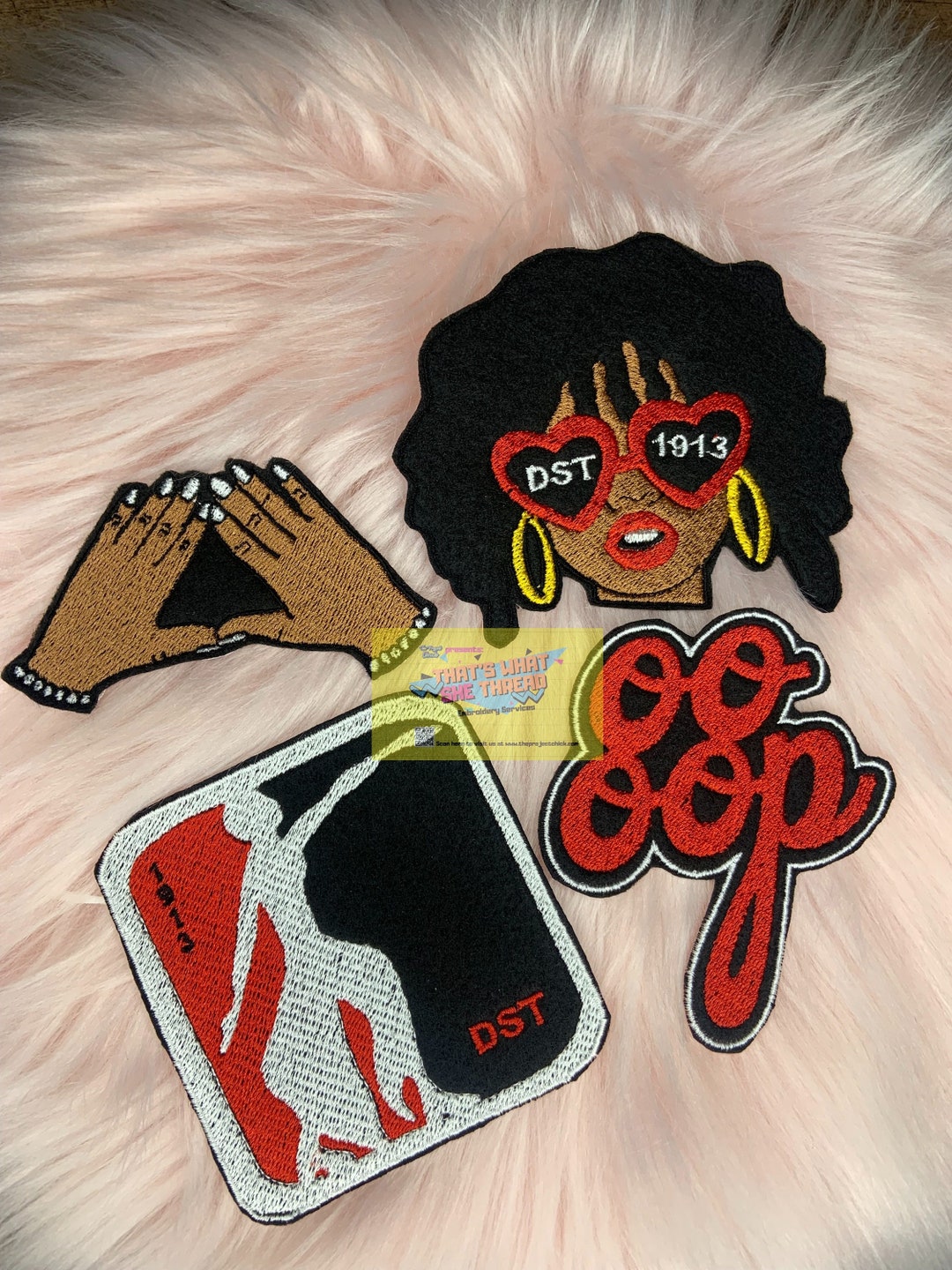 DST Sorority Sew on Patch Embroidered Bundle, Melanin, Black History ...