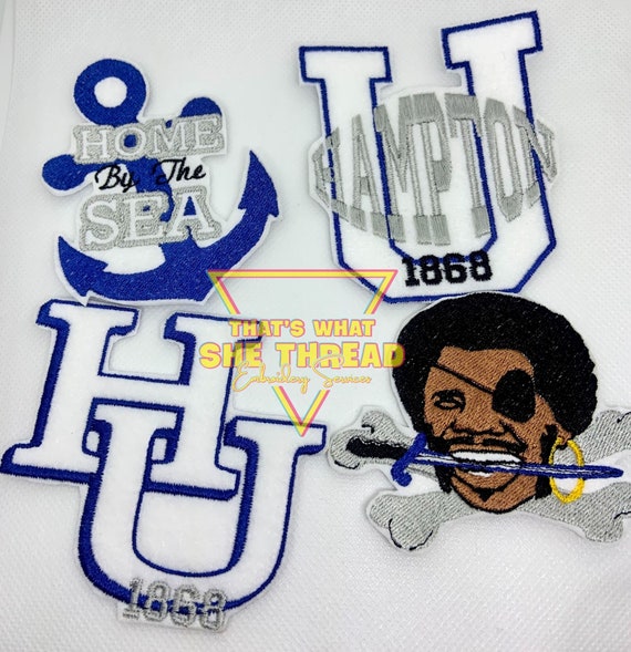 Hampton University HU HBCU Sew on Patch Embroidered Bundle - Etsy