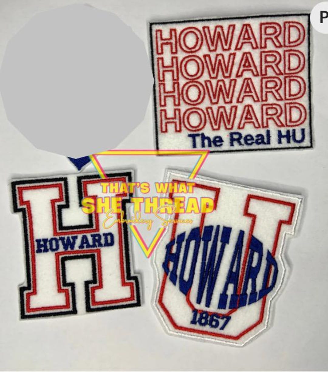 Howard University Sew on Patch Bundle, HBCU Embroidered Felt Patches - Etsy
