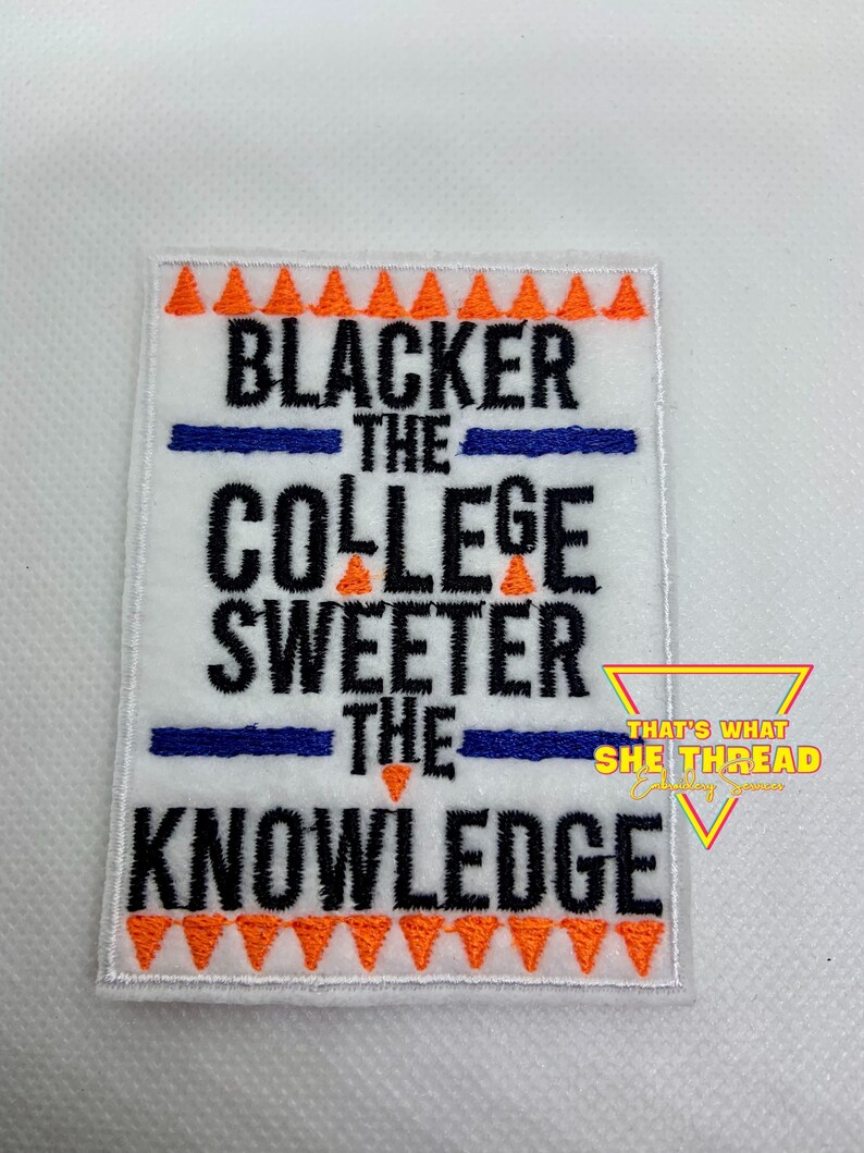 Morgan State U HBCU Sew on Patch Embroidered Bundle, Melanin, Black ...