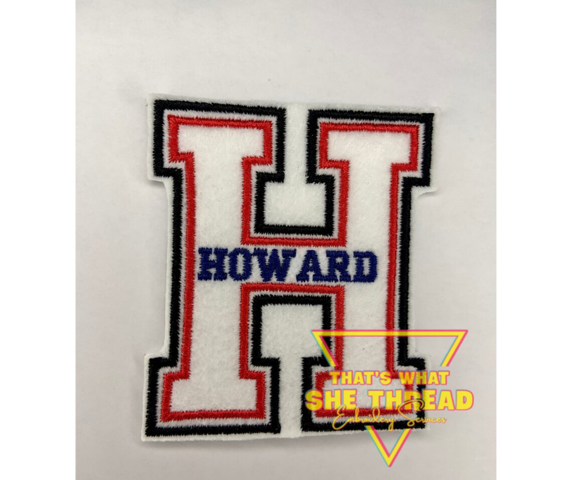 Howard University HU HBCU Sew on Patch Embroidered Bundle, Melanin ...