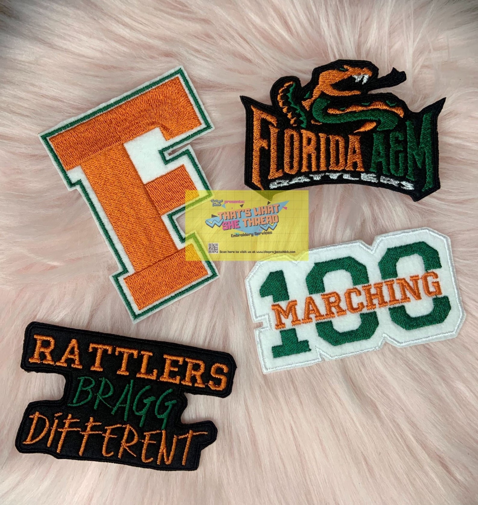 Florida A&M FAMU HBCU Sew on Patch Embroidered Bundle, Melanin, Black ...