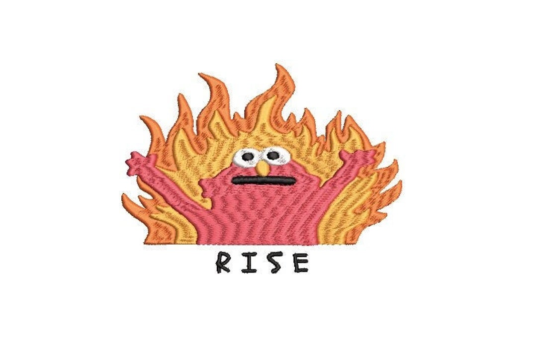 Emlo Rise Meme, Trendy Embroidery Design, Meme Embroidery Patterns, 4x4 ...