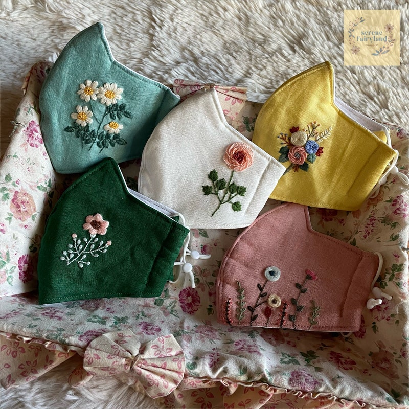 Embroidery Face Mask - Etsy