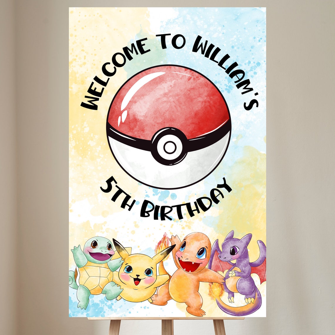 Pokemon Birthday Welcome Sign Pokemon Birthday Board - Etsy