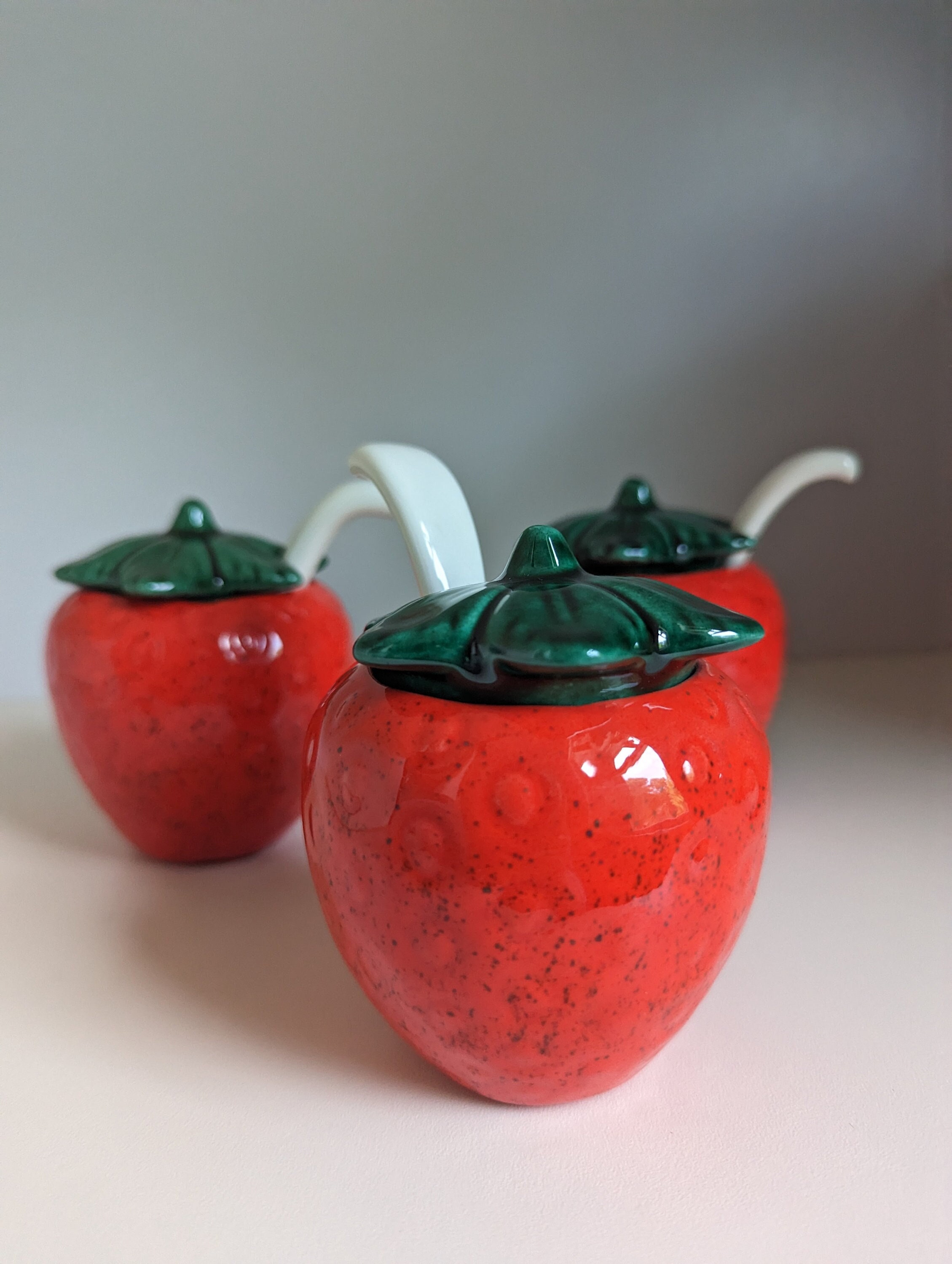 Vintage Ceramic Strawberry Containers - Etsy