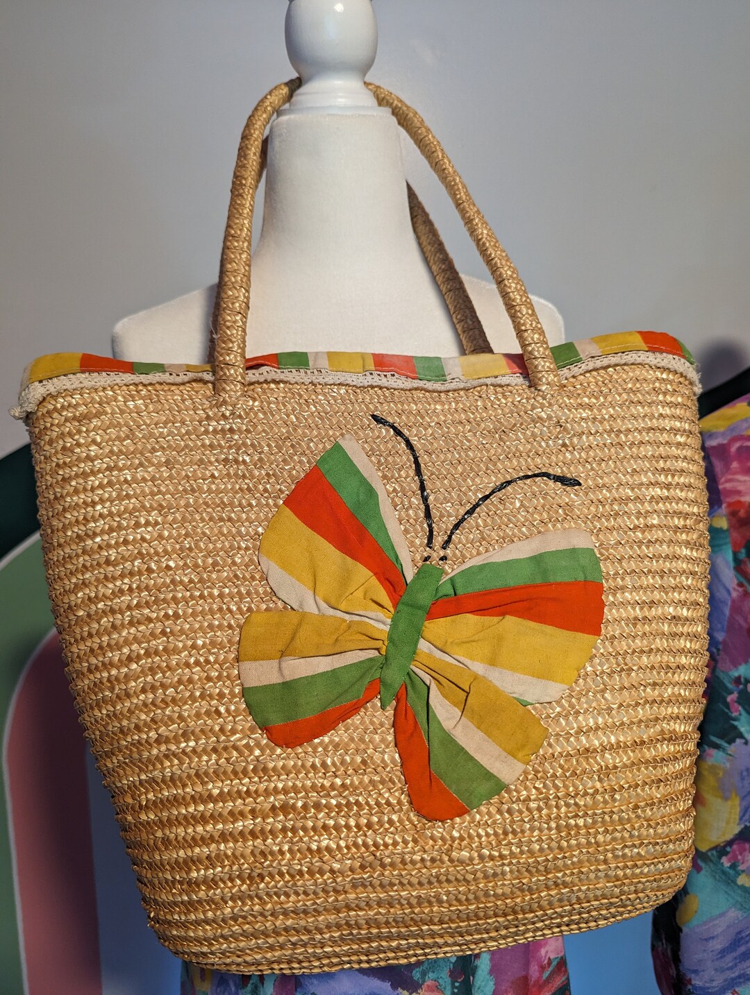 70's Butterfly Beach Purse - Etsy