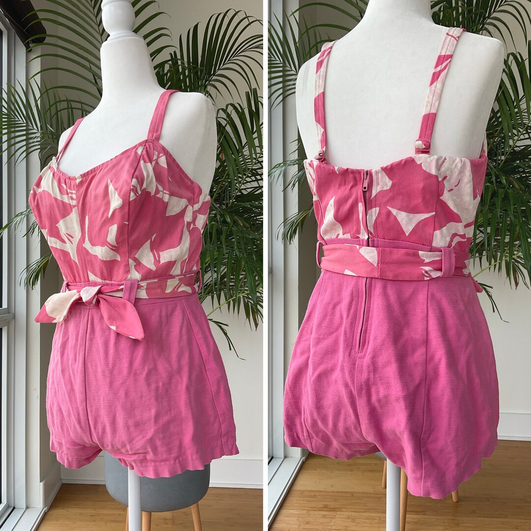 Vintage 1950s Jantzen One-piece Swim Pink Pin Up - Etsy