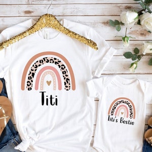Titi Announcement Shirt, Titi and Niece Matching Shirt, Titi's Bestie ...
