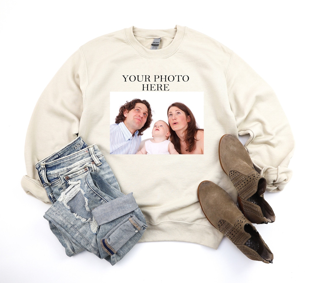 Picture Sweatshirt, Custom Photo Sweatshirt, Custom Sweatshirt With ...