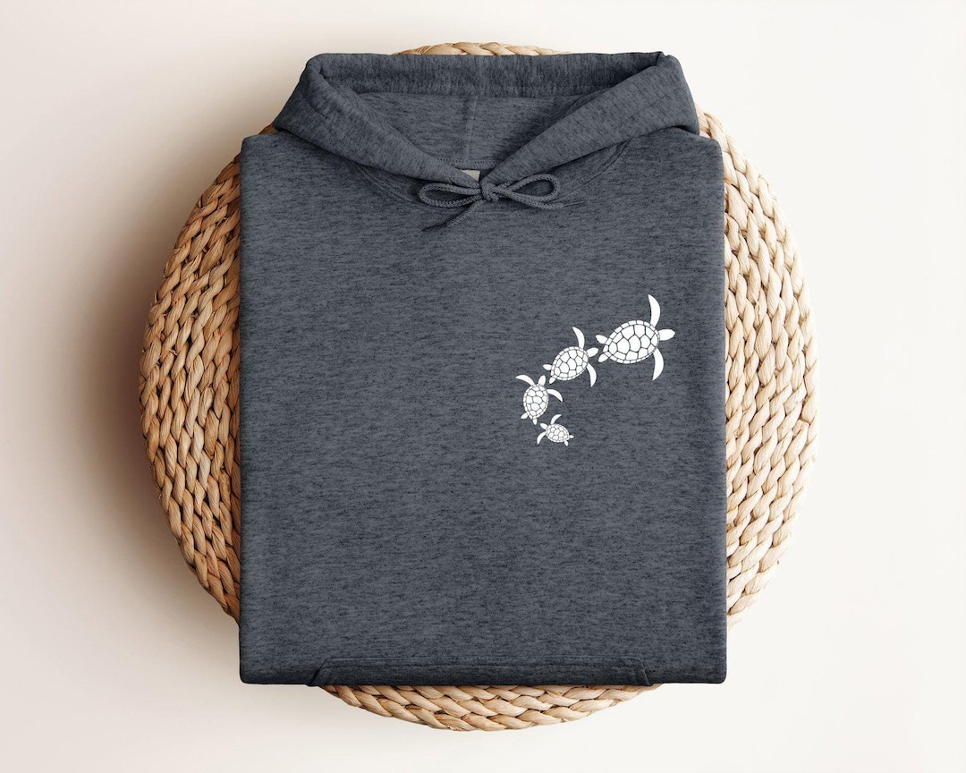 Turtle Pocket Hoodie, Cute Turtle Sweatshirts, Save A Turtle Minimalist ...