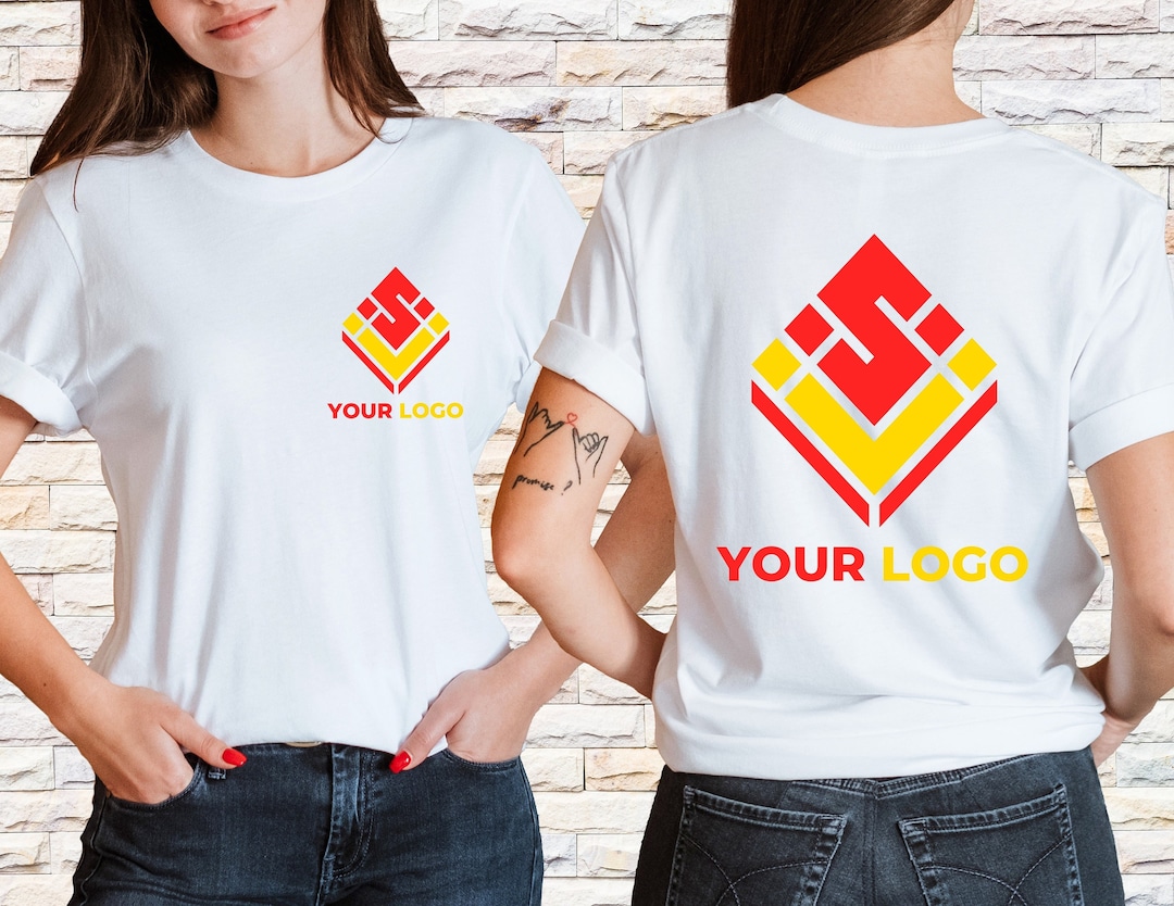 Custom Logo on the Shirt Front or Back, Custom Logo Shirt, Business ...