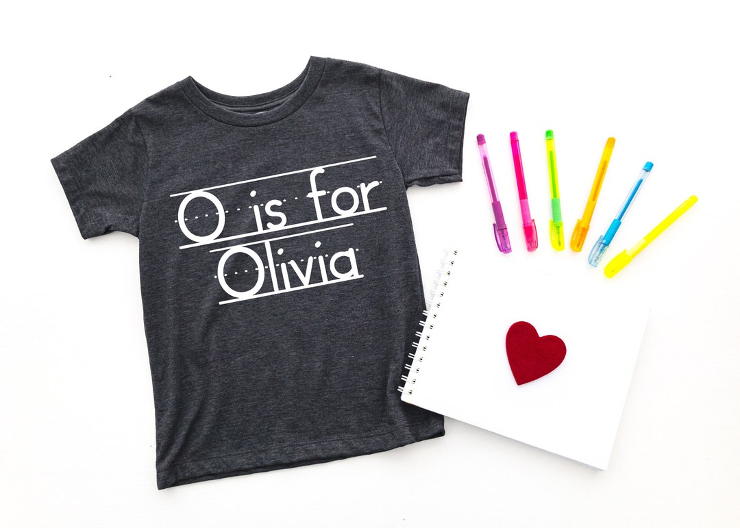 Alphabet Shirt, ABC Shirt, First Day of School Gift, Personalized Back ...