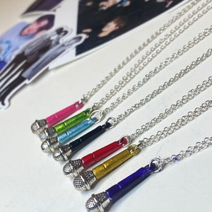 BTS Mic Color Necklaces BTS Necklaces Kpop Necklaces BTS Mic Inspired ...