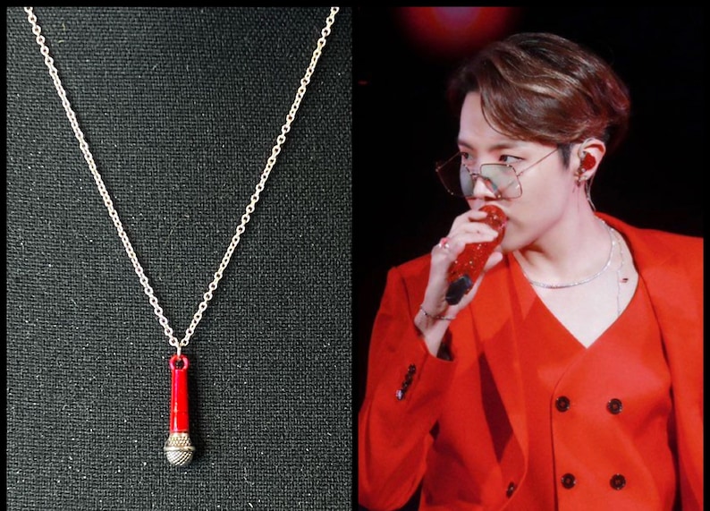 BTS Mic Color Necklaces BTS Necklaces Kpop Necklaces BTS - Etsy