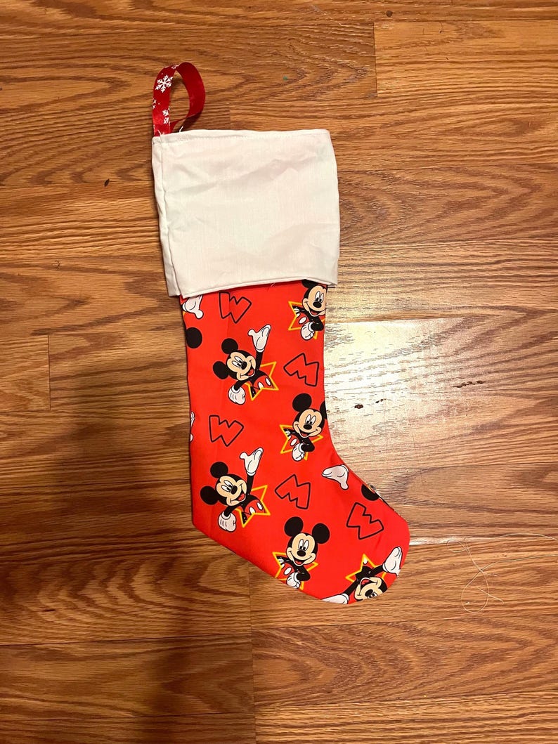 Mickey Mouse Christmas Stocking - Etsy