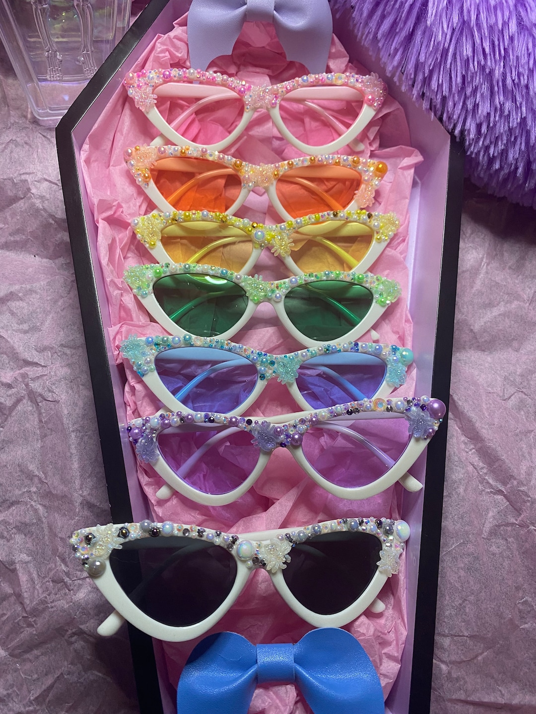 The Spiderling’s Gossamer- Pastel Sunglasses, Spider Sunglasses, Pastel ...