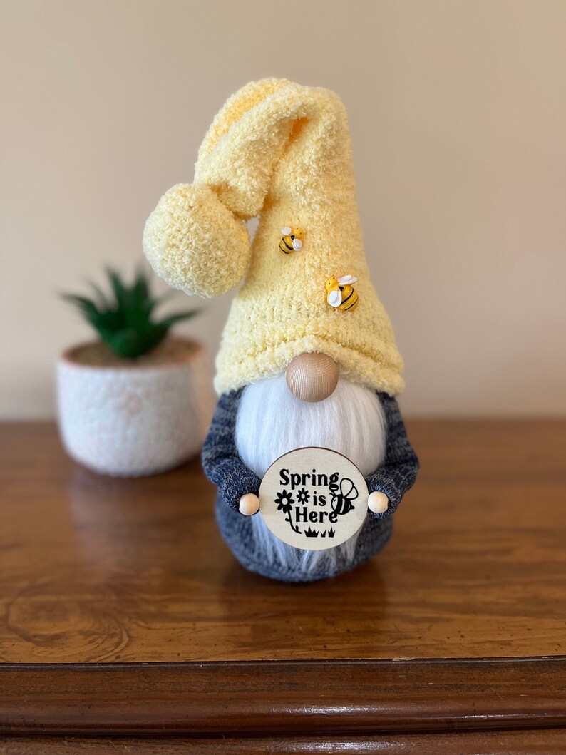 Bee Gnome, Spring Time Gnome, Buzz Into Spring Gnome, Bee Decor, spring ...