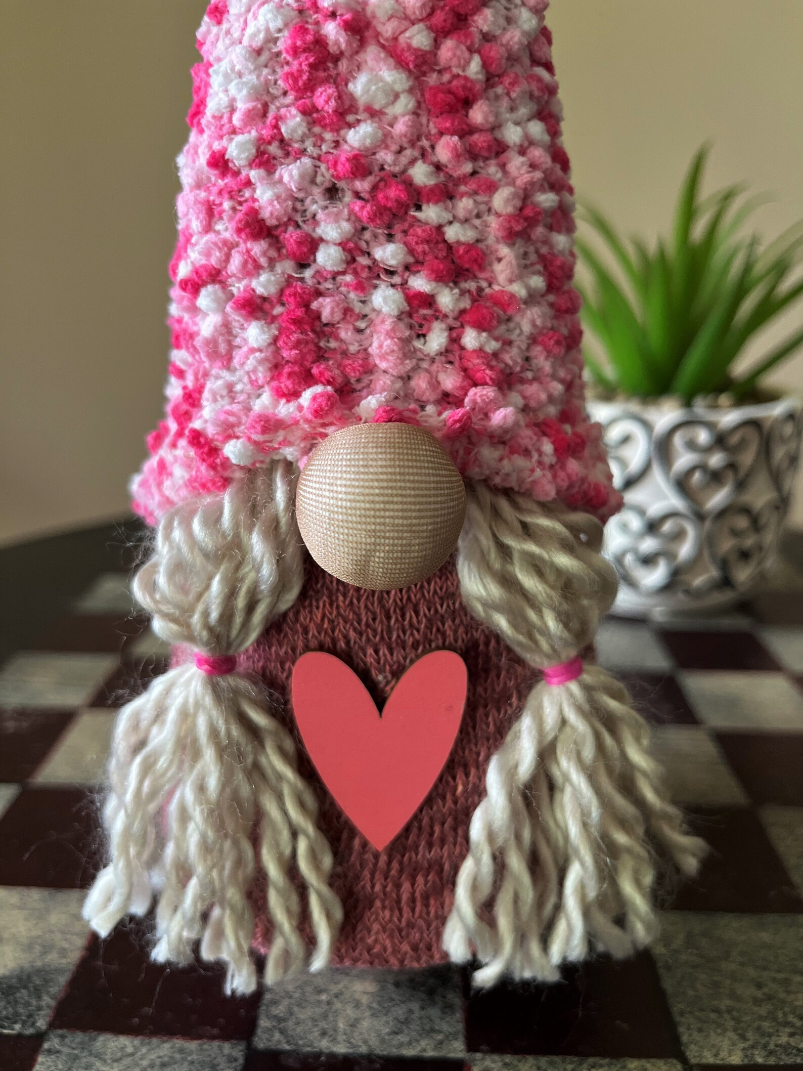 Mother's Day Gnome, Valentine's Day Gnome, Love Gnome, Pink Heart Gnome ...