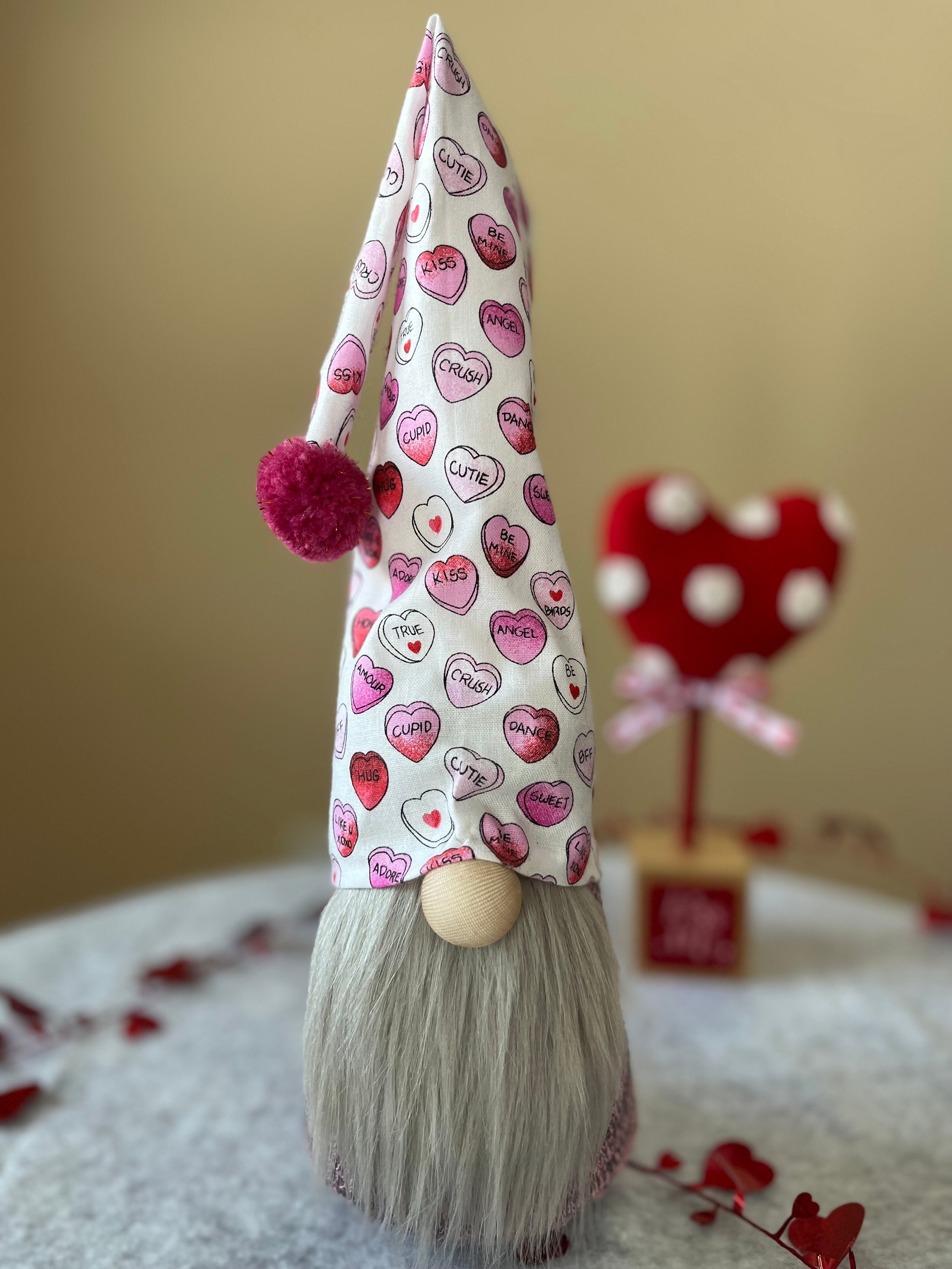 Valentine's Day Gnome, Conversation Heart Gnome, Love Gnome, Perfect ...